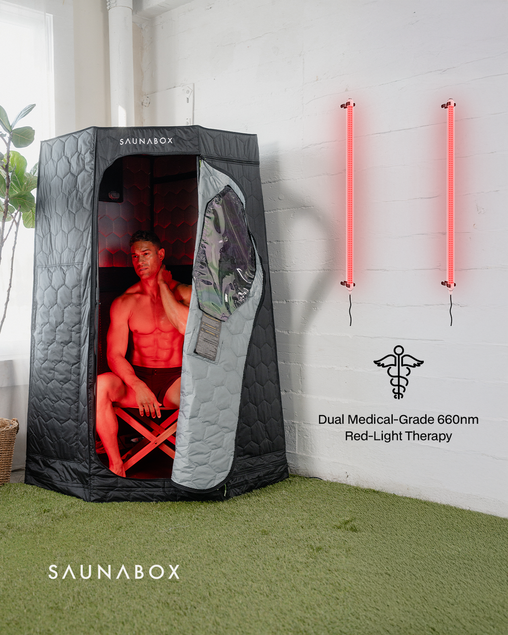 SaunaBox® Pulse PRO: Infrared Sauna with Red-light Therapy